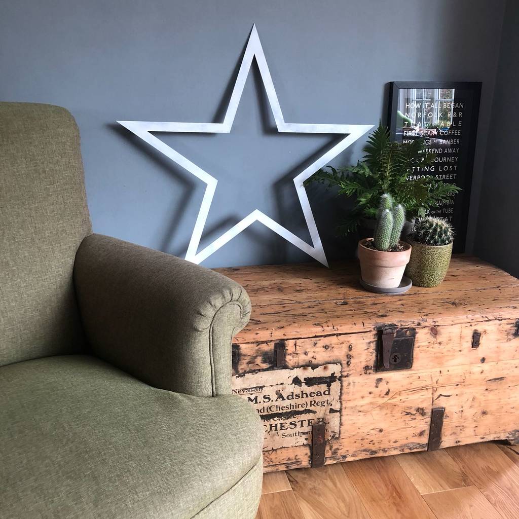 large metal star for home or wedding by the rustic warehouse ...