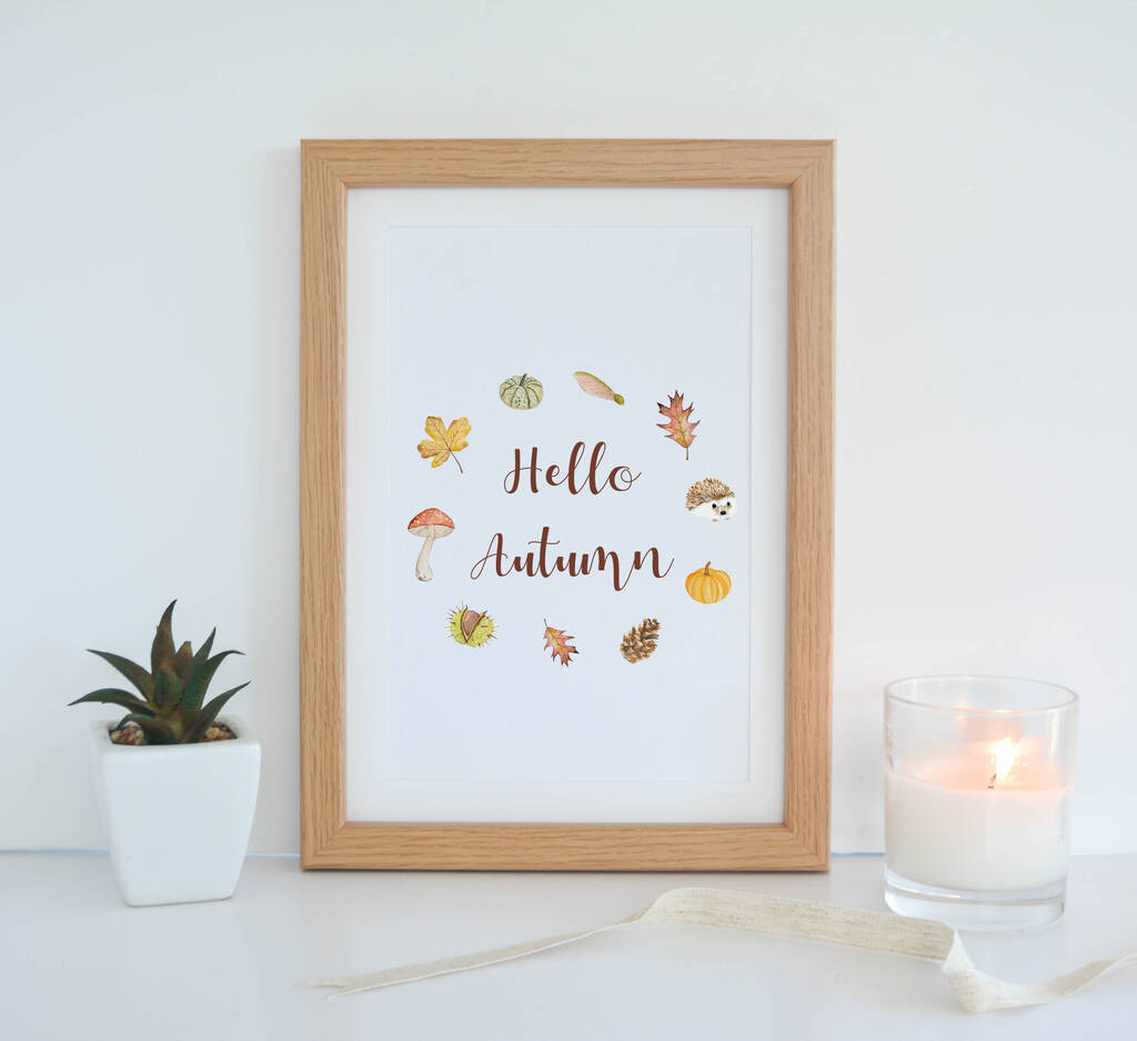 Hello Autumn Art By High Tide Illustrations | notonthehighstreet.com
