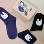 Personalised Bunny Face Three Pairs Socks In A Box By Studio Hop ...
