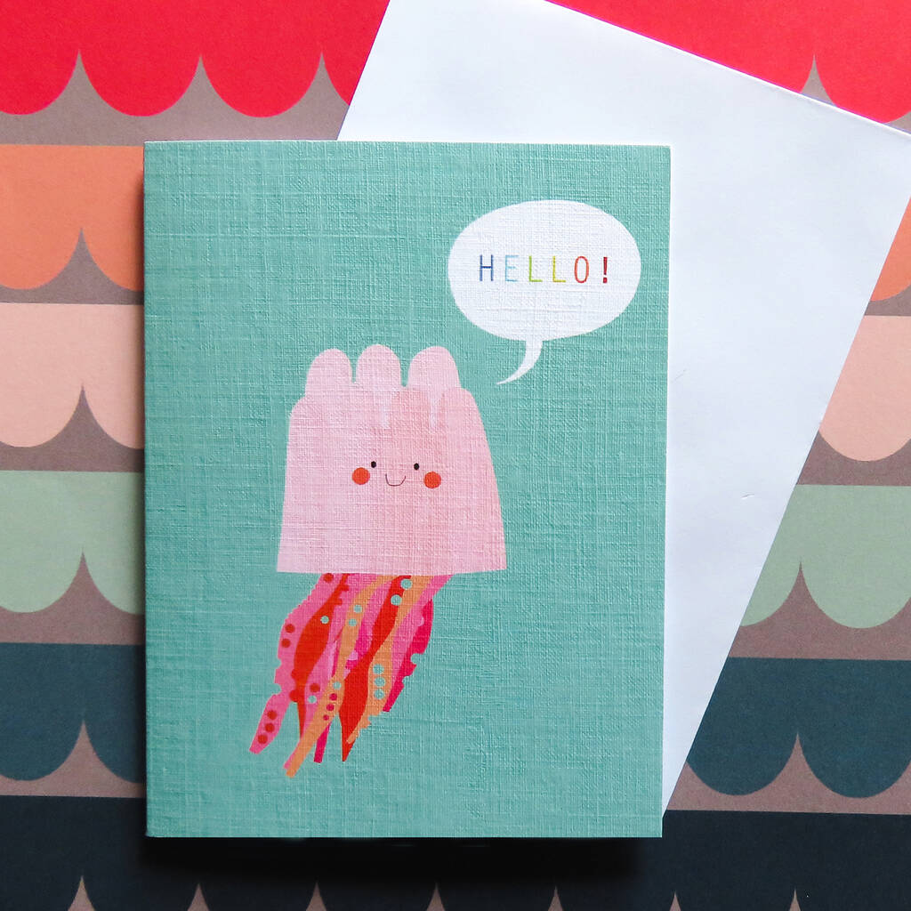 Mini Jellyfish Greetings Card By Kali Stileman Publishing