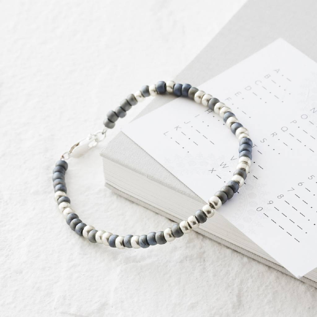 Men's Personalised Morse Code Bead Bracelet By Under the Rose ...