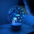Personalised Led Space Theme Night Light By Perfect Personalised Gifts ...
