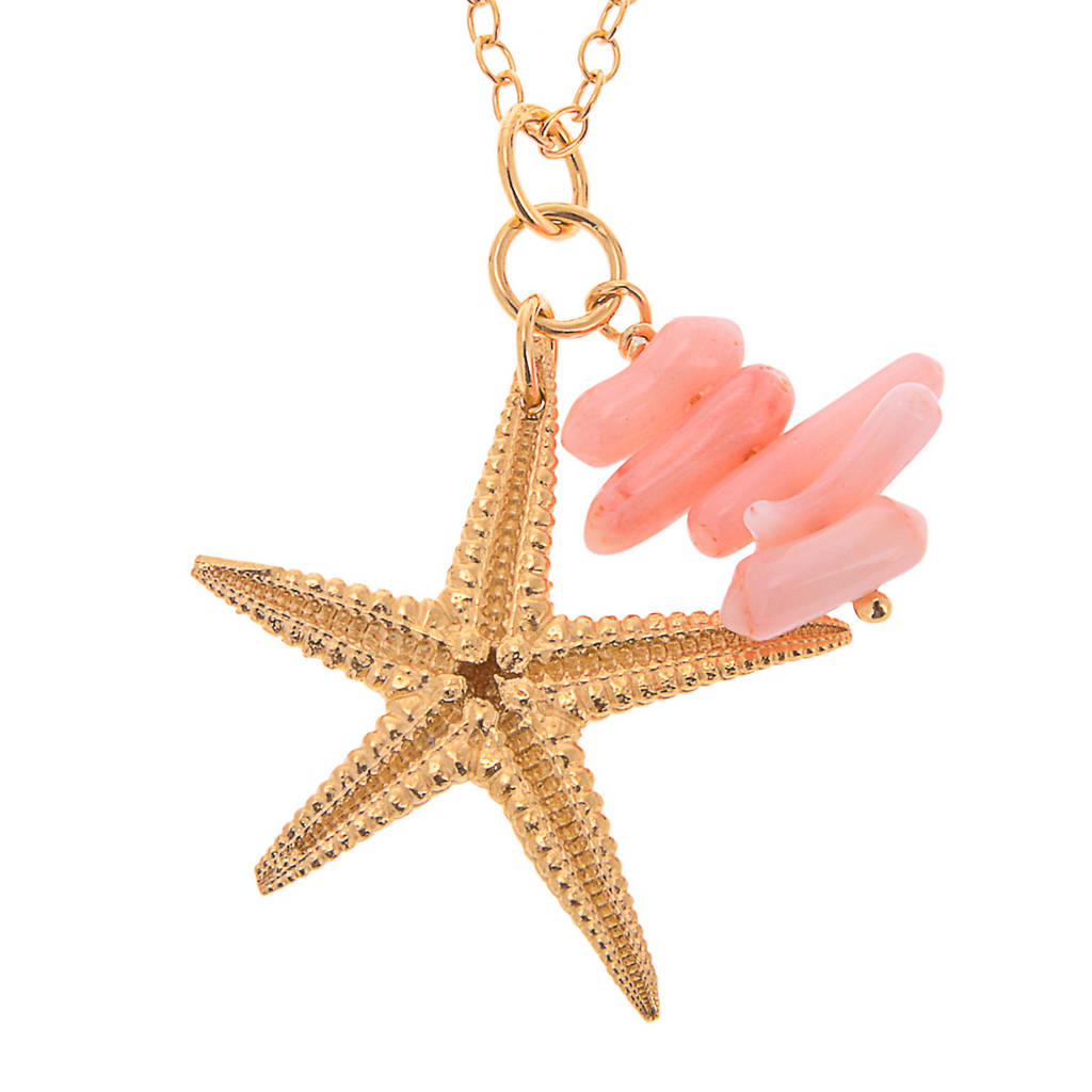 Silver Starfish And Coral Charm Pendant By Kate Wimbush Jewellery ...