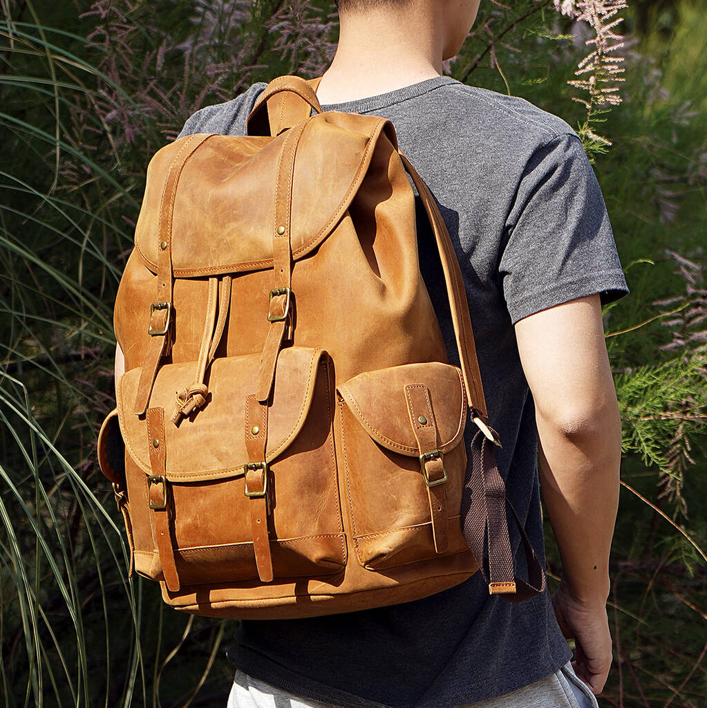 Vintage Look Genuine Leather Backpack By Eazo | notonthehighstreet.com