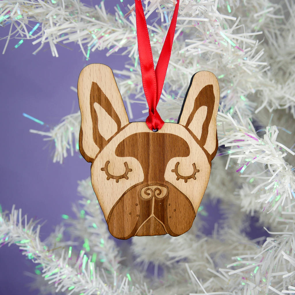 French Bulldog Wooden Christmas Decoration By Hoobynoo ...