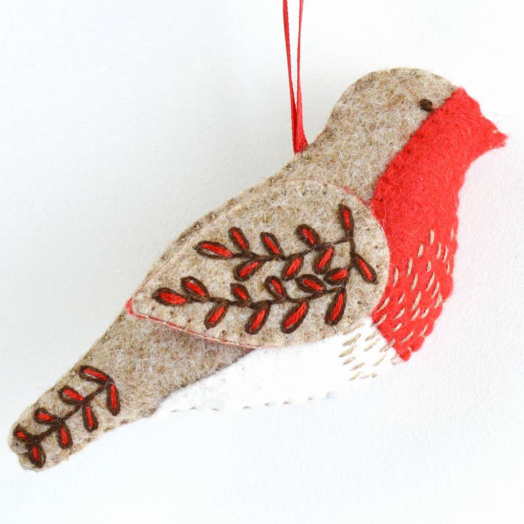 Embroidered Robin Mini Kit By Corinne Lapierre | notonthehighstreet.com