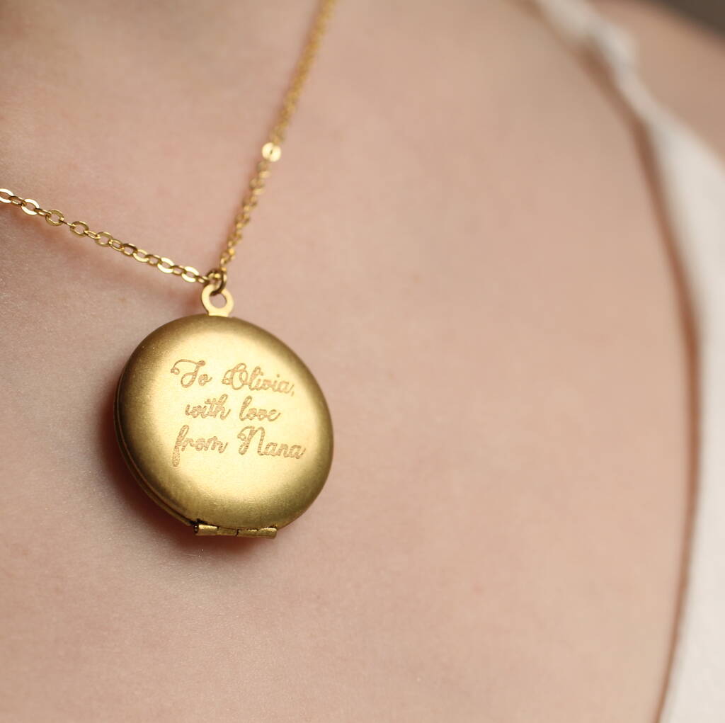 Round Personalised Locket With Photos By Silk Purse, Sow's Ear ...