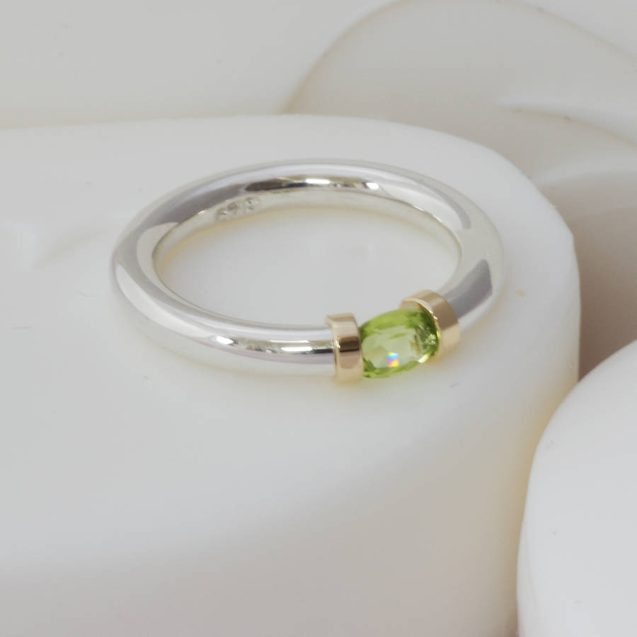 sterling silver gem set tension ring by anthony blakeney ...