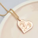 personalised solid 9ct gold handprint charm by hold upon heart ...