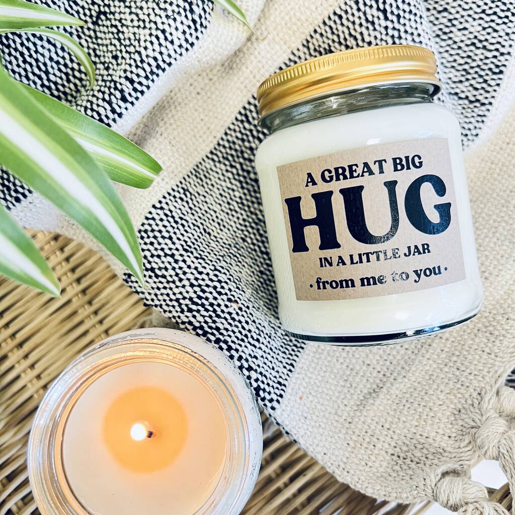 A Great Big Hug In A Little Jar Scented Soy Candle By Lollyrocket Candle Co