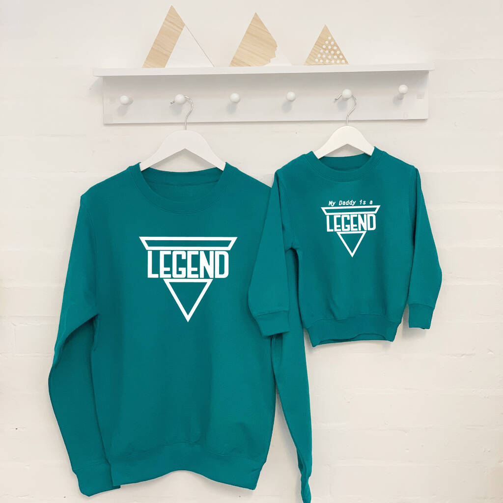 'legend' father and son sweatshirt set by lovetree design ...
