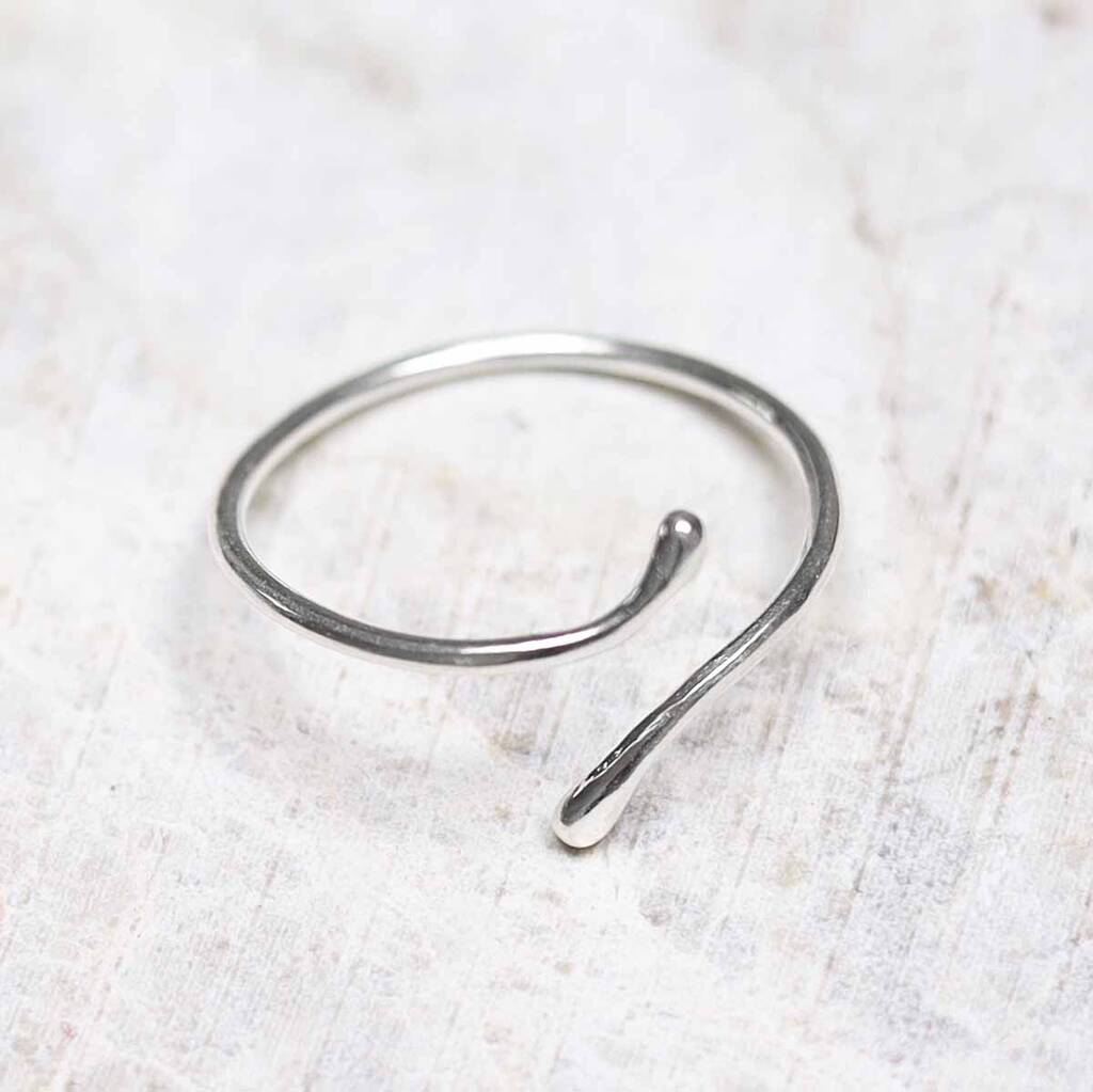 Sterling Silver Adjustable Flow Ring By Martha Jackson Sterling Silver