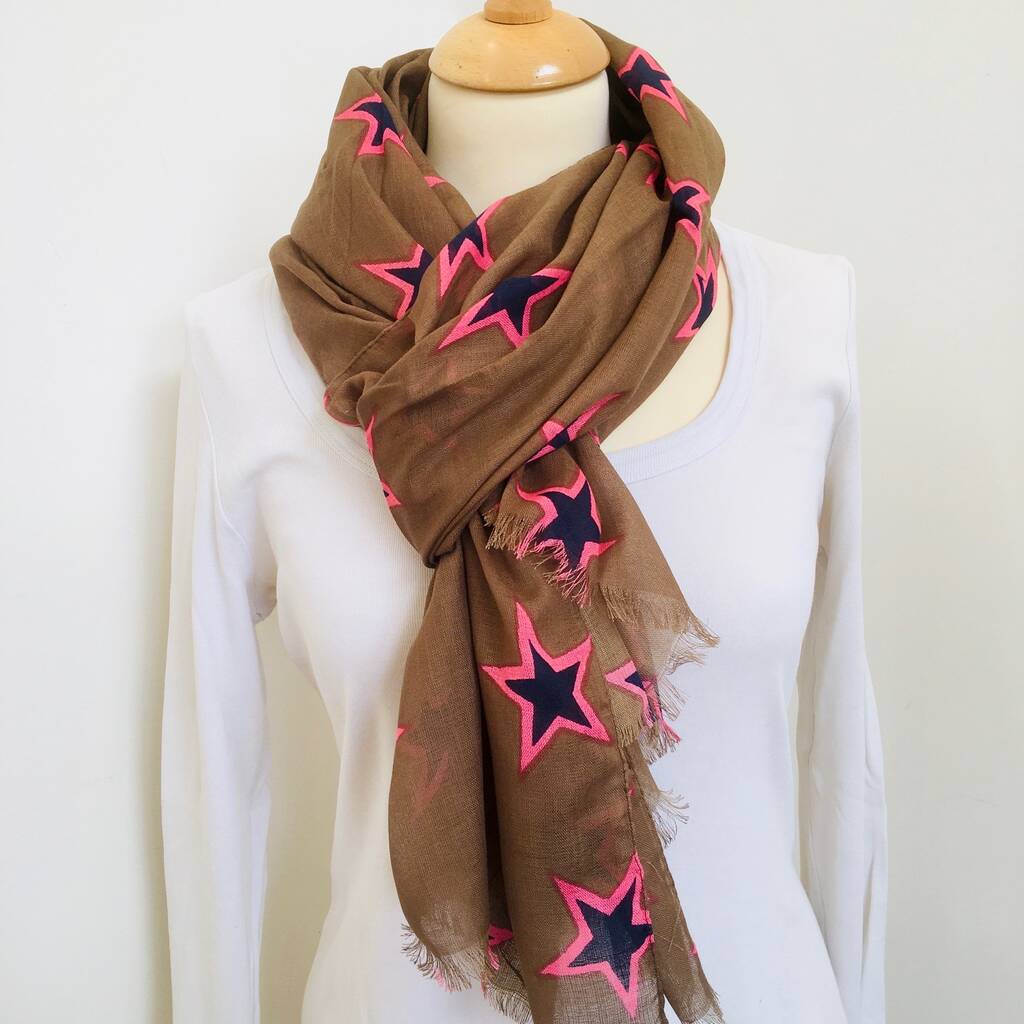 Pink Star Scarf By Chapel Cards