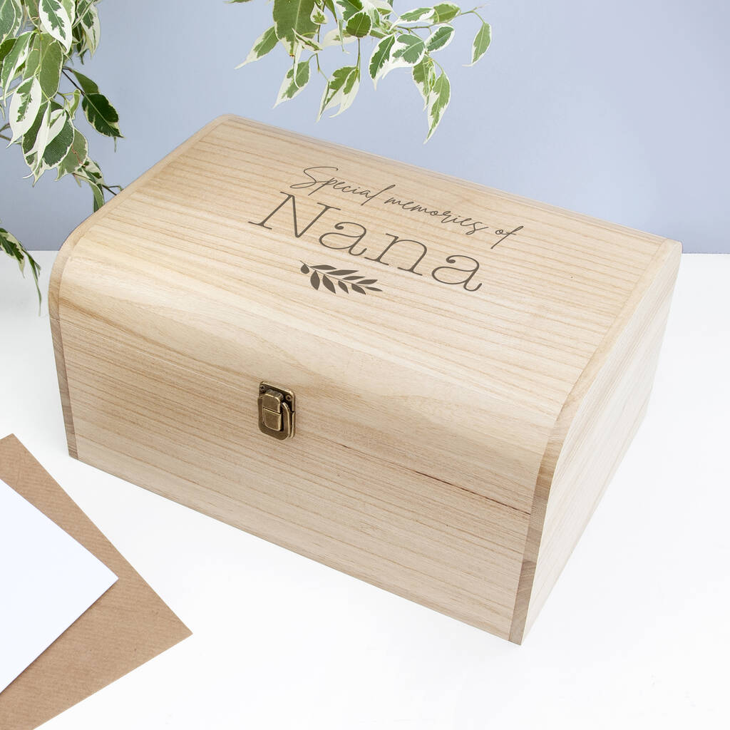 Personalised In Loving Memory Luxury Keepsake Chest By JUNGLEY ...