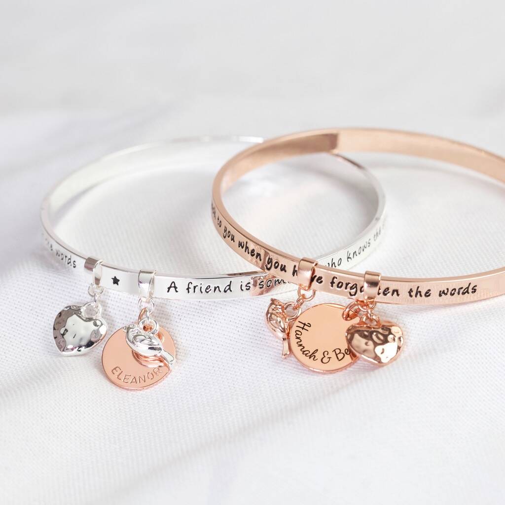 Personalised 'Friend' Meaningful Word Bangle By Lisa Angel ...