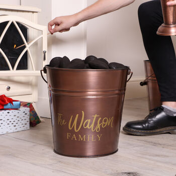 personalised traditional coal bucket by dibor | notonthehighstreet.com