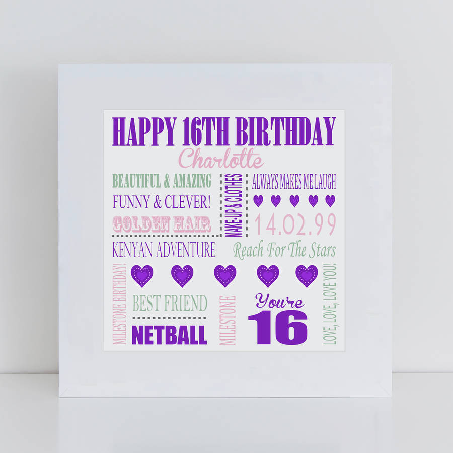 16th birthday card for her by lisa marie designs | notonthehighstreet.com