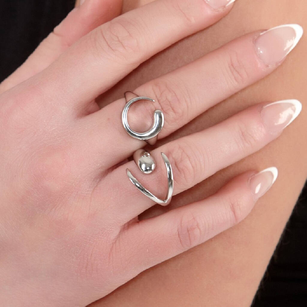 Open Luna Ring In 18ct Gold Vermeil By Lucy Quartermaine