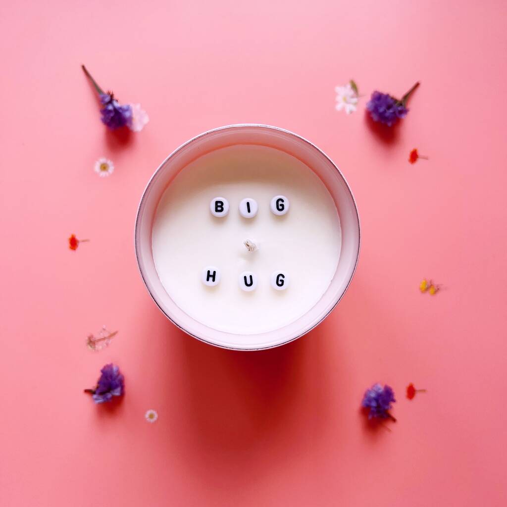 Personalised Message Candle By Hazel & Blue