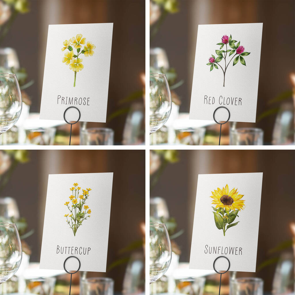Flower Table Name Card By Paper Willow | notonthehighstreet.com