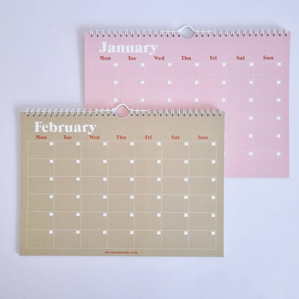 Pastel Rainbow Calendar Undated | Start Any Month By Once Upon A ...