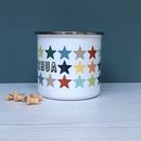 Stars Personalised Enamel Mug By Hendog Designs | notonthehighstreet.com