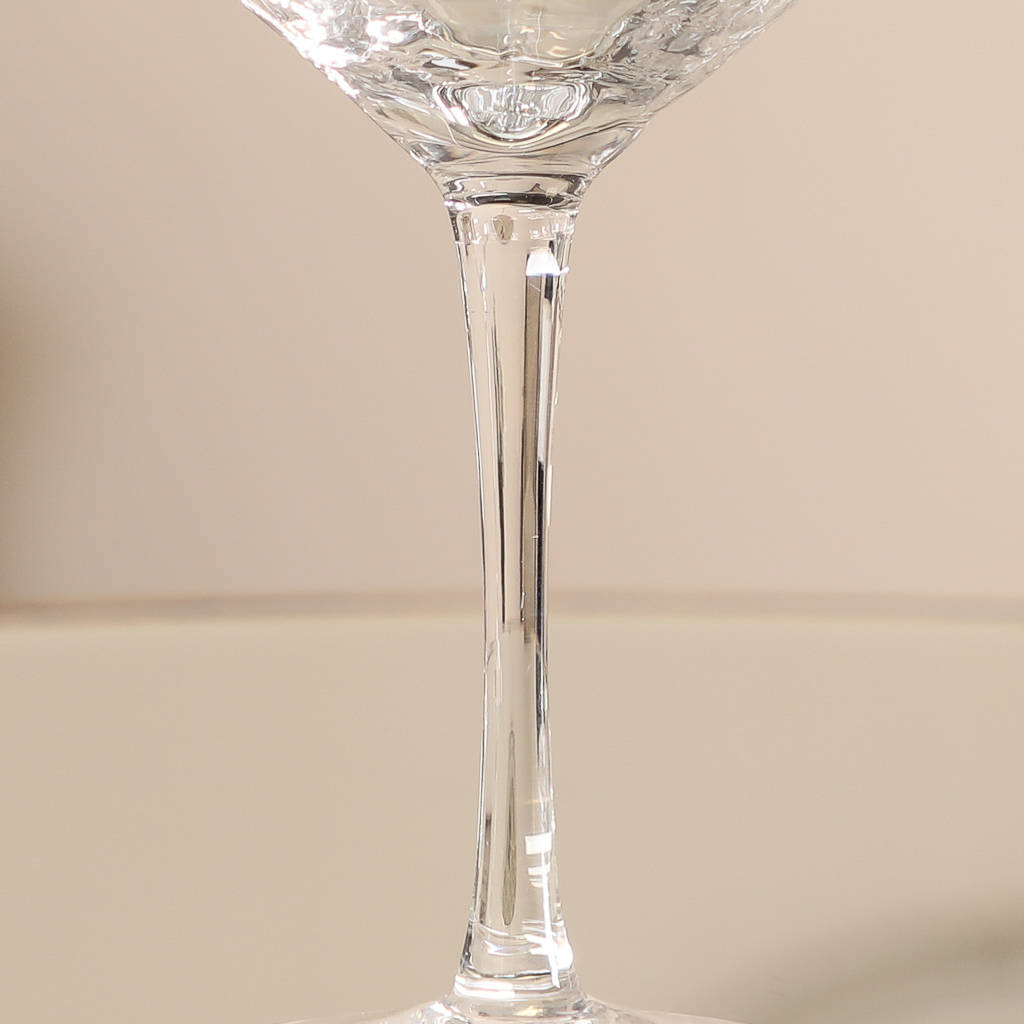 set of four ribbed glass champagne saucers by dibor ...