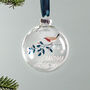 Memorial Robin Design Glass Bauble By No Ordinary Gift ...