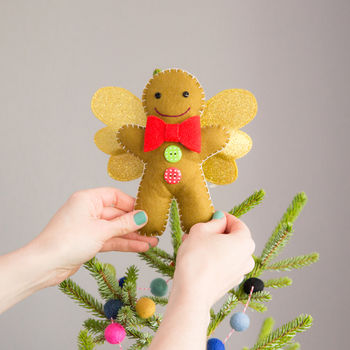 Gingerbread Man Tree Topper By Miss Shelly Designs | notonthehighstreet.com