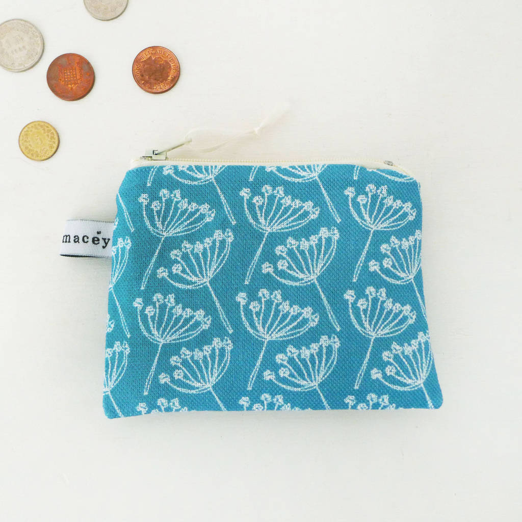 cow parsley coin purse by charlotte macey | notonthehighstreet.com