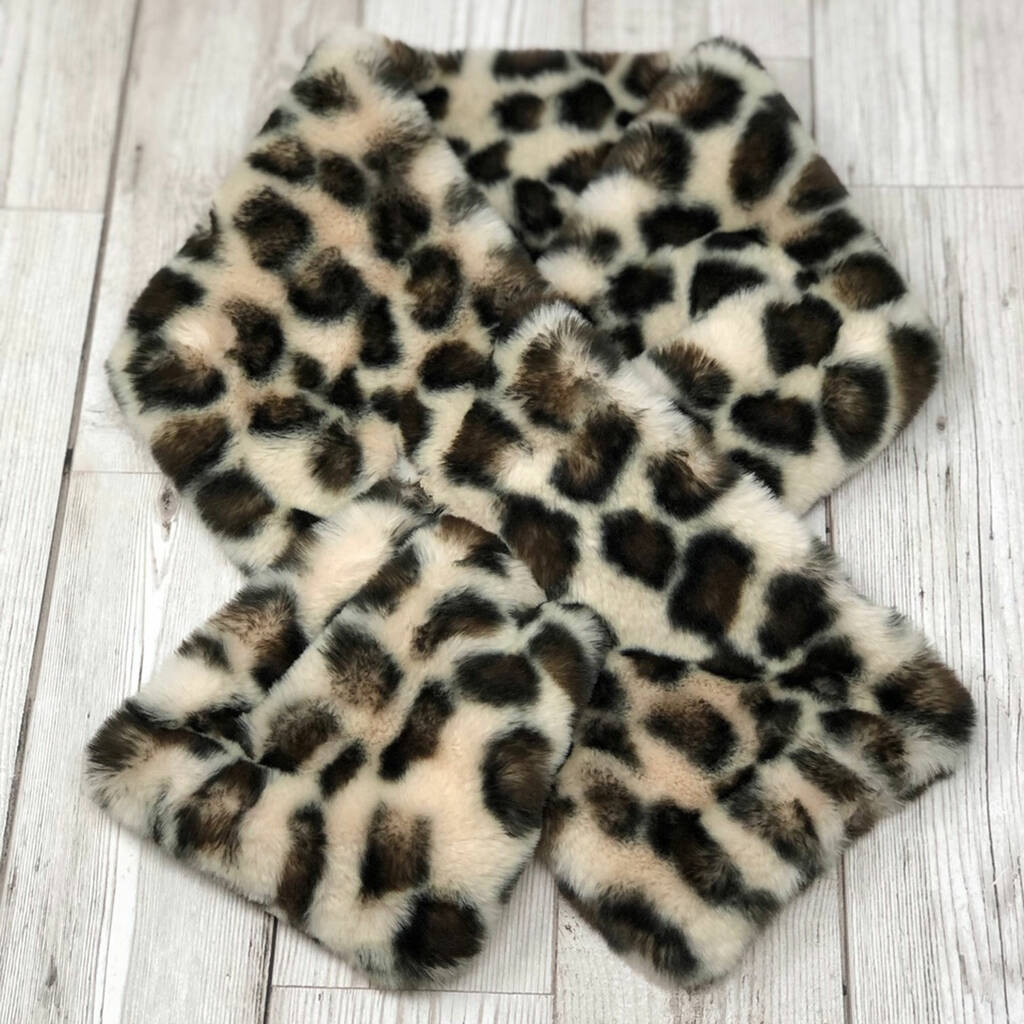 faux fur animal print neck scarf by lovethelinks | notonthehighstreet.com