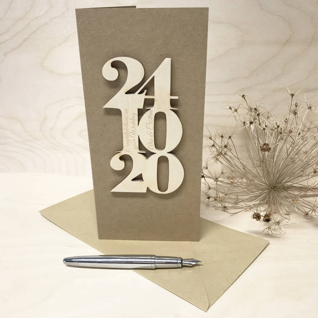 Personalised Wedding Date Card By Hickory Dickory Designs