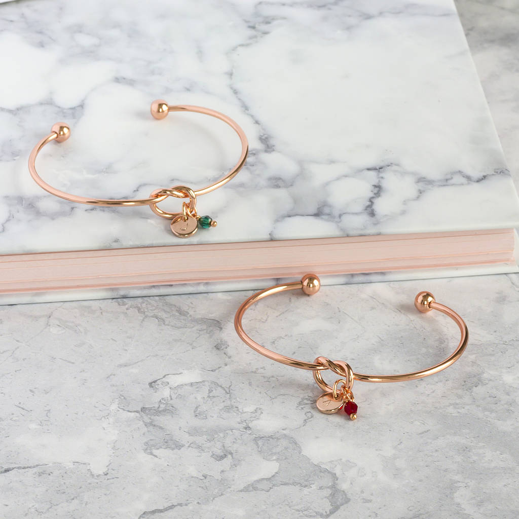 rose gold friendship knot bangle by joy by corrine smith ...