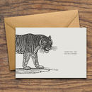 'easy Tiger' Personalised Greeting Card By Dig The Earth ...