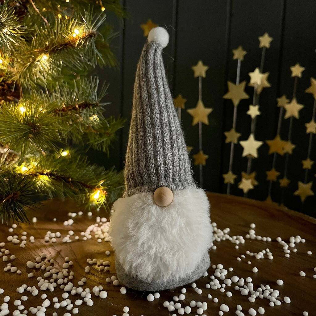 Large Gonk Decoration With Grey Hat By Nest Gifts