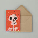 Happy Skeleton Halloween Greetings Card By Rock Paper Scissors ...
