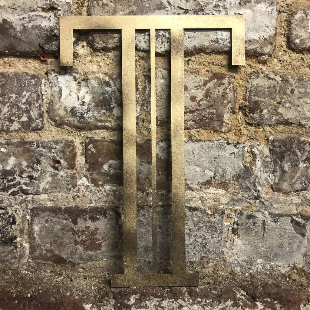 Art Deco Interior Design Gold Metal Letters By Rw Norfolk ...