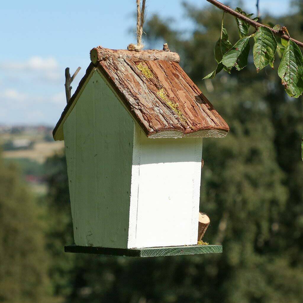personalised white cottage bird house by dibor | notonthehighstreet.com