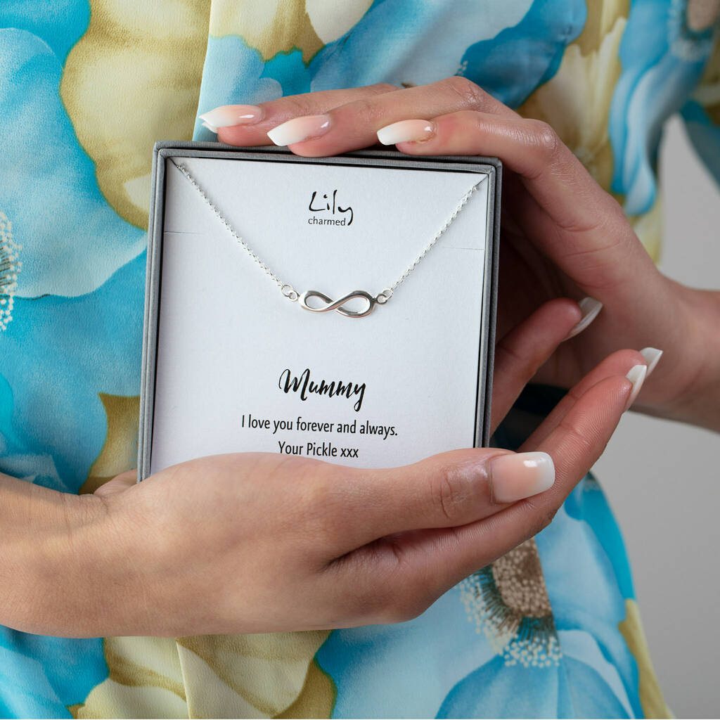 Infinity Symbol Necklace With Personalised Gift Message By Lily Charmed ...