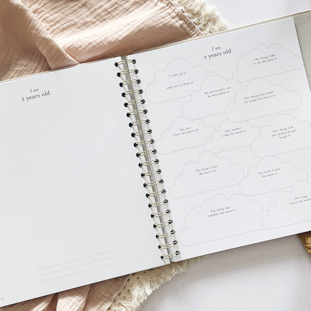 My Baby Book Baby Memory Book White By Blush and Gold ...