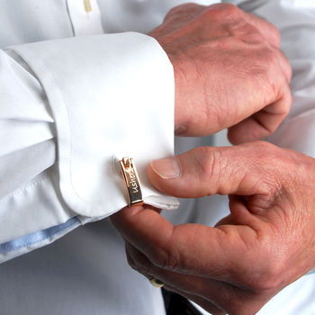 personalised rose gold wrap style cufflinks by penelopetom ...