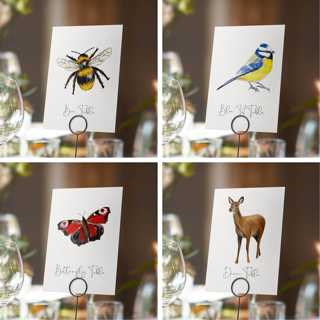 Forest Animals Table Name Cards By Paper Willow | notonthehighstreet.com