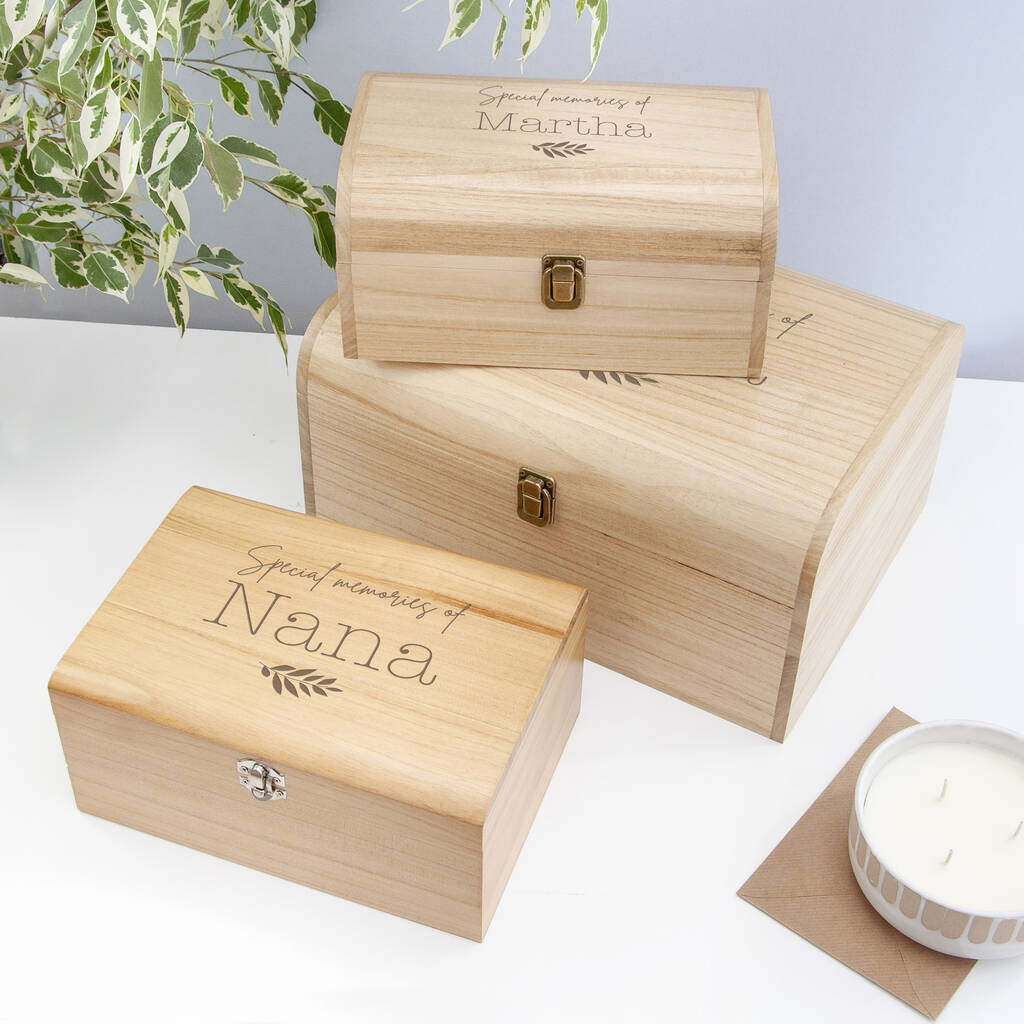 Personalised In Loving Memory Luxury Keepsake Chest By JUNGLEY ...