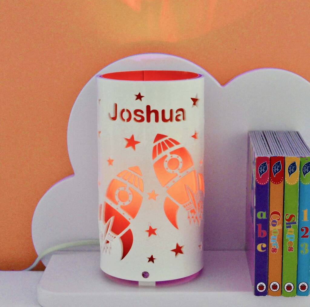 Personalised Rocket LED Night Light By Kirsty Shaw | notonthehighstreet.com