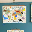 World Map Giclee Print Of Creatures Great And Small By Ketchup On ...