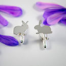 Silver Bunny Rabbit Cufflinks By Fragment Designs | notonthehighstreet.com