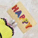 Happy Block Font Door Mat By The Letterologists | notonthehighstreet.com