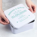 Personalised Wedding Keepsakes Tin Box By Delightful Living ...