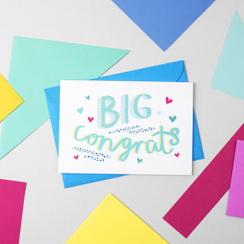 'big congrats!' congratulations card by jane katherine houghton designs ...