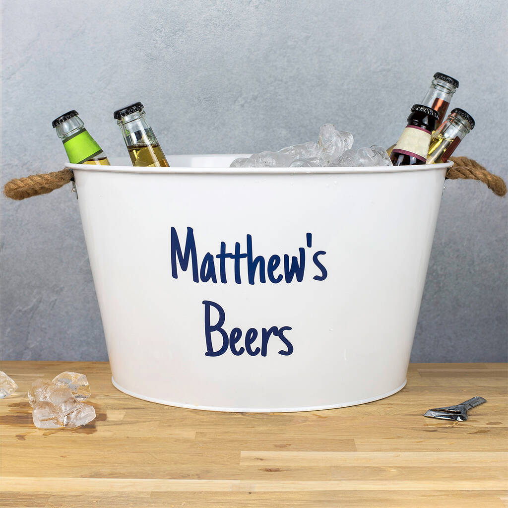 Personalised Beer Bucket By Jonny's Sister | notonthehighstreet.com